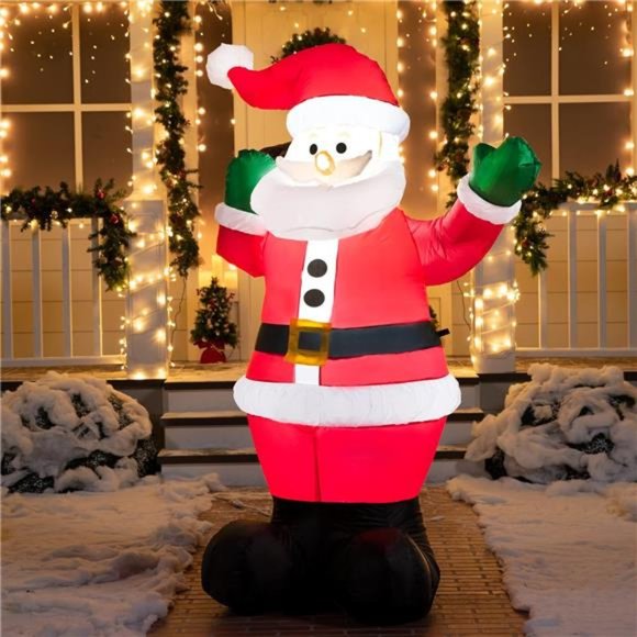 Holiday | 6 Ft Christmas Inflatable Santa With Gift Bag Blow Up Xmas ...